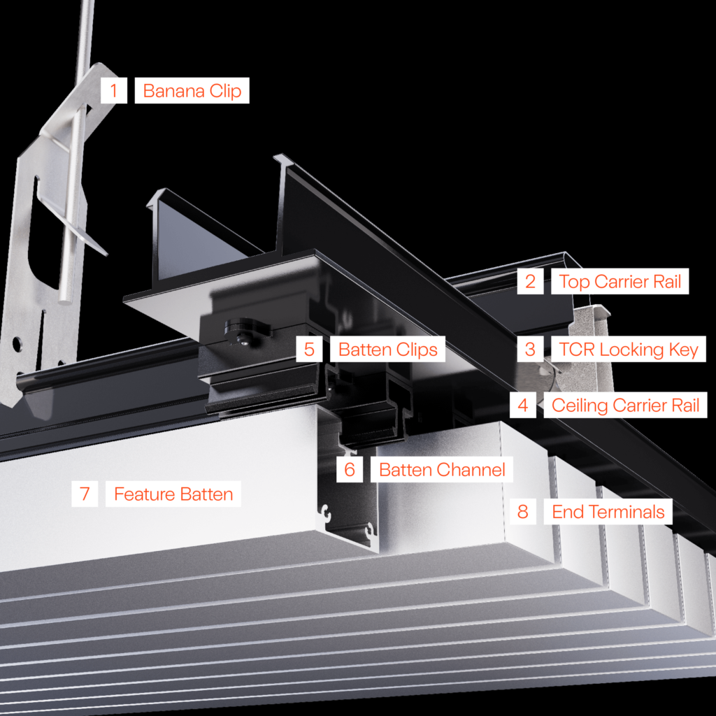 OpenSet Architectural Linings — Click-On Battens